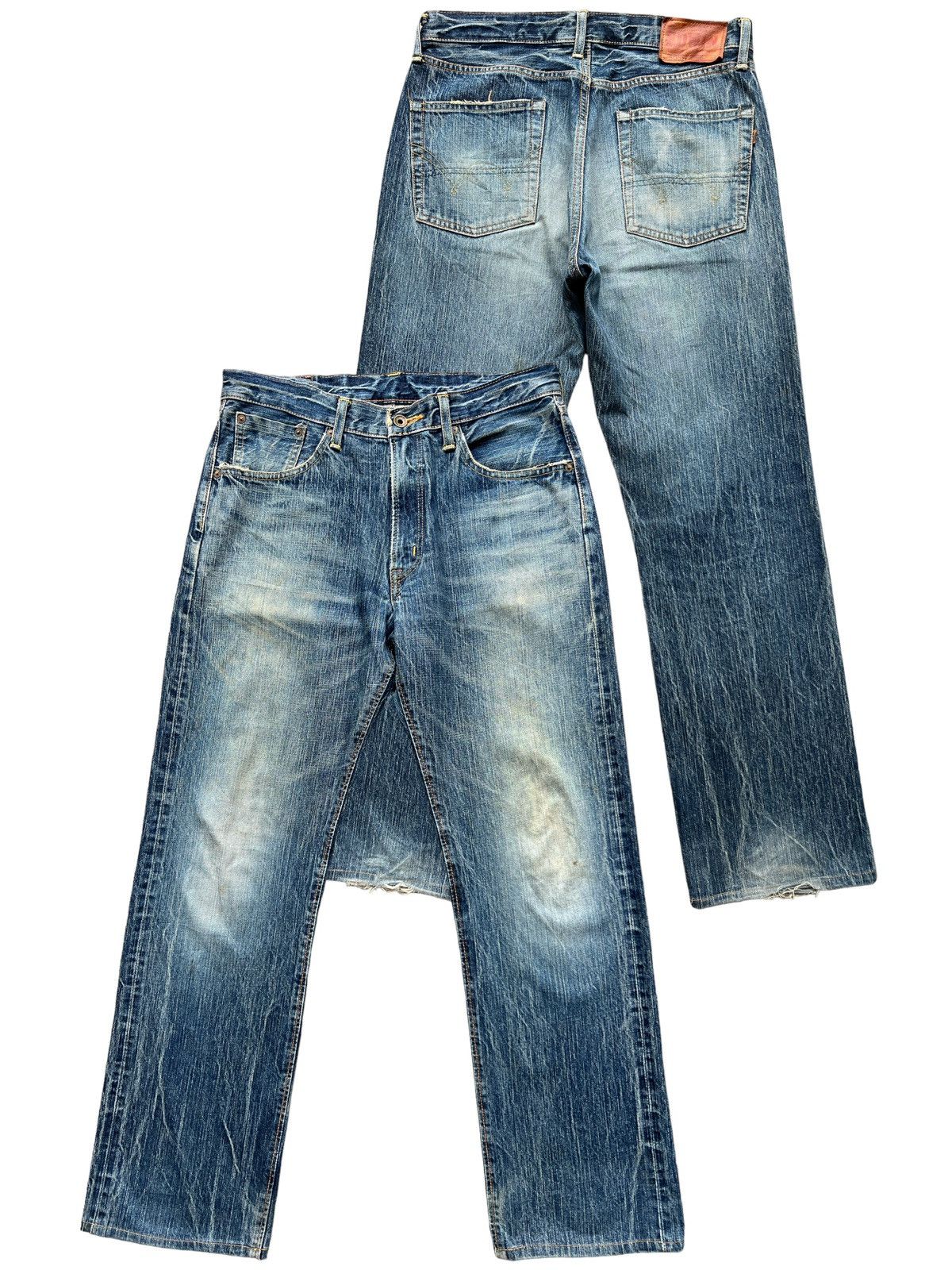 Edwin Vintage Edwin 505zx Selvedge Distressed Denim Jeans 33x31 | Grailed