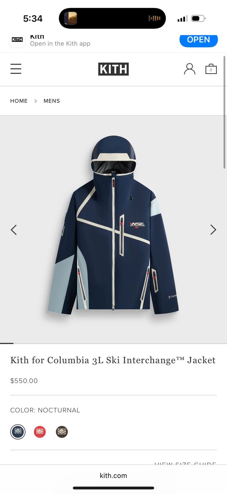 Columbia × Kith Kith Columbia 3L Interchange Jacket Blue Large | Grailed