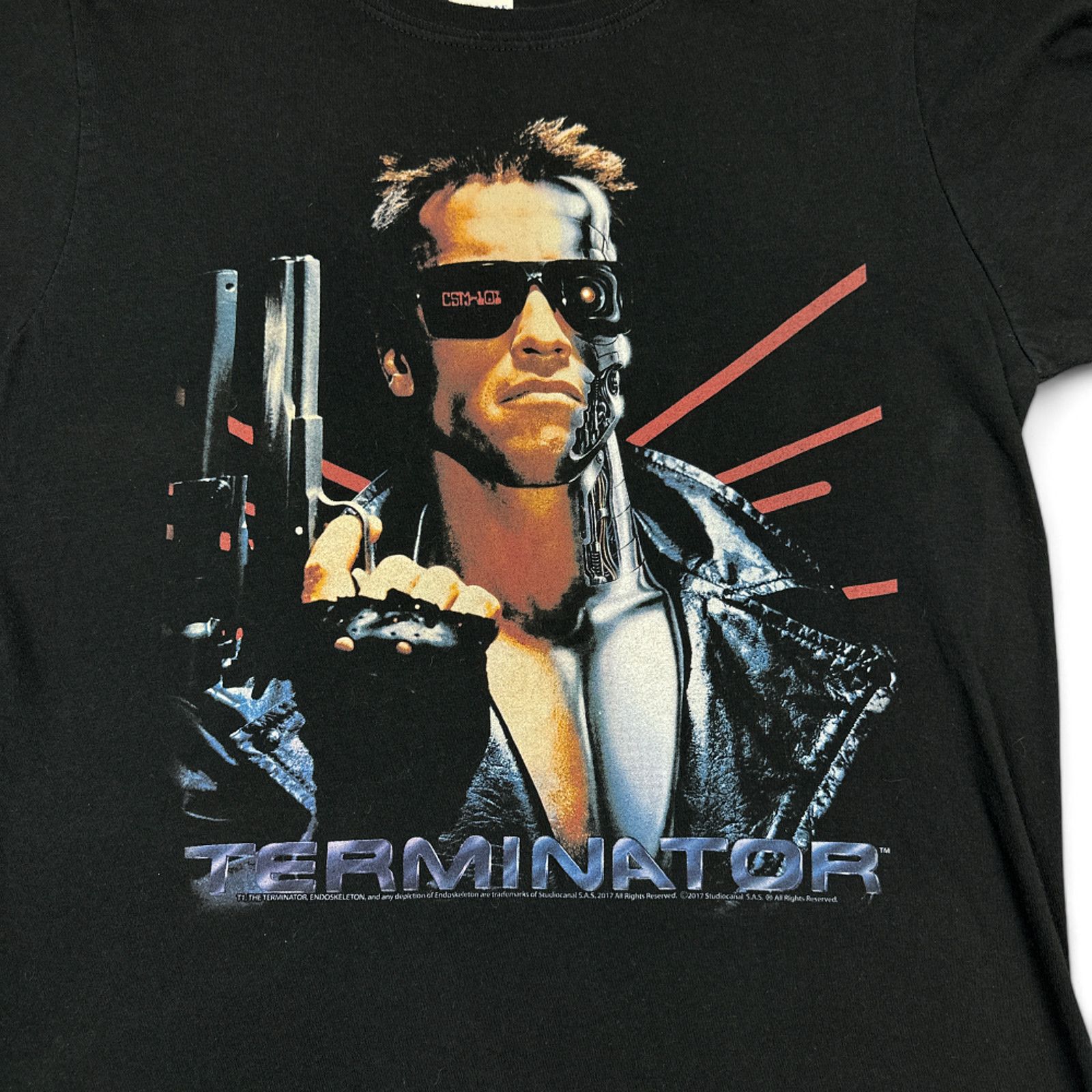 Gildan Terminator Shirt Black Movie Art Arnold Schwarzenegger Retro ...