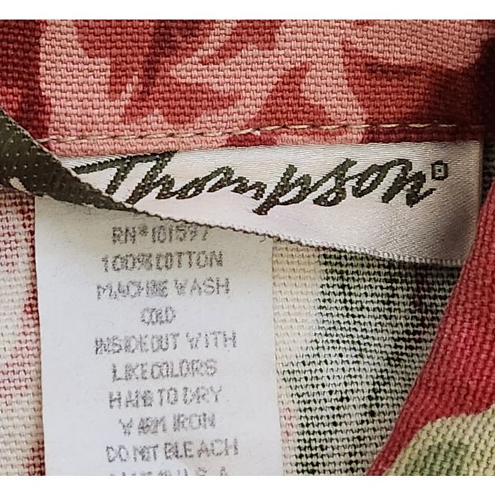 Norm Thompson Vintage Burnt Orange Floral Print Button Denim Jacket ...