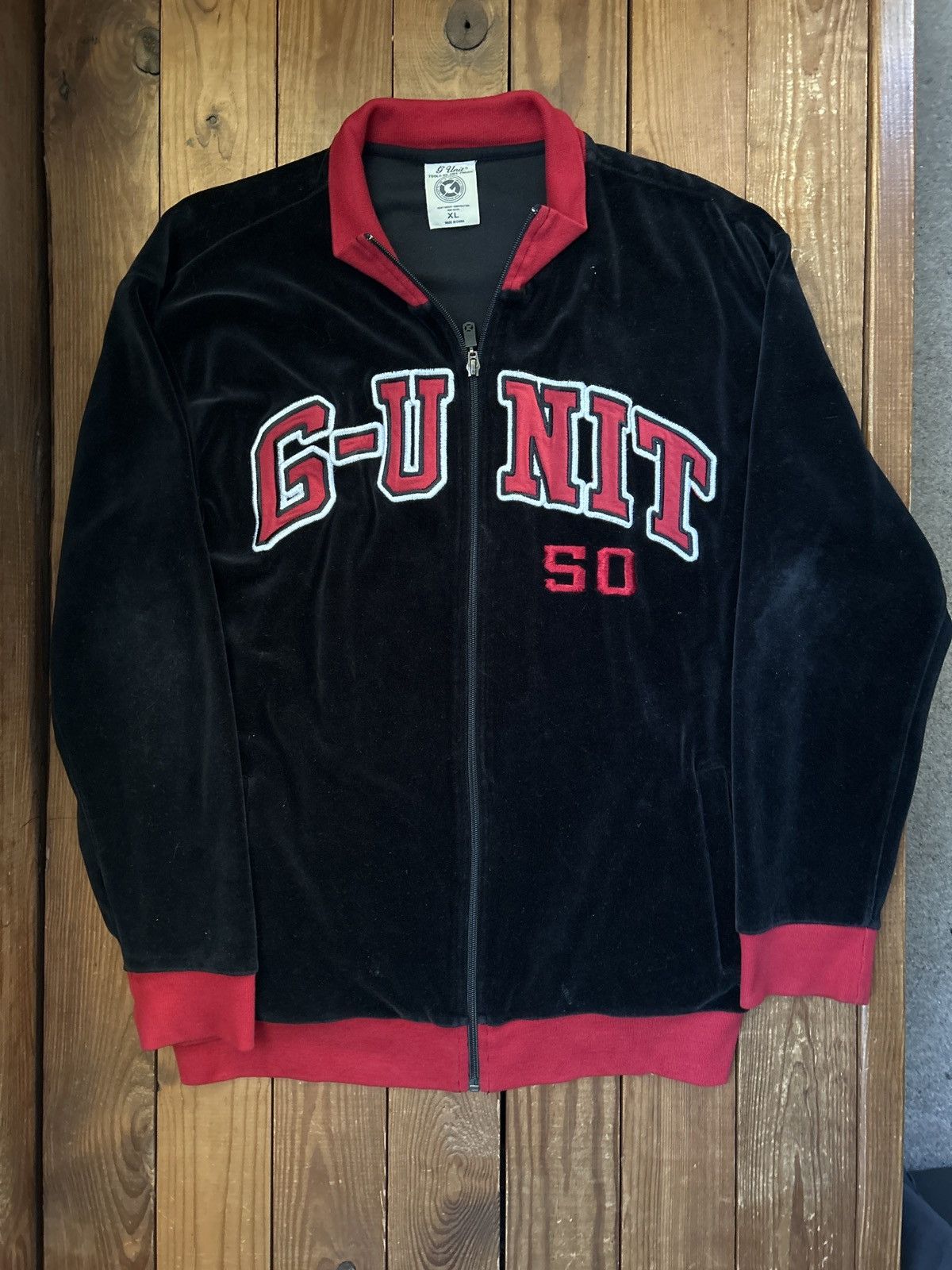 50 Cent × G-Unit × Vintage Vintage Y2K G Unit 50 Cent Black Velour ...