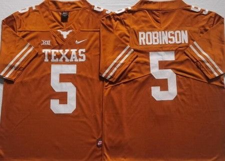 Custom Texas Longhorns #5 Men Bijan Robinson Orange Jersey | Grailed