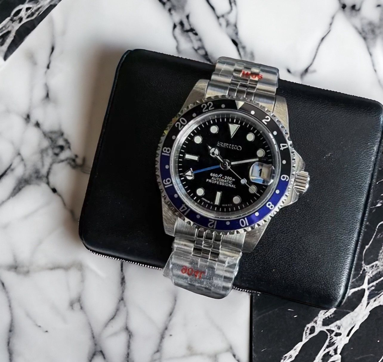 Japanese Brand × Seiko Seiko Vintage GMT-Master 1 Batman Blue Jubilee ...
