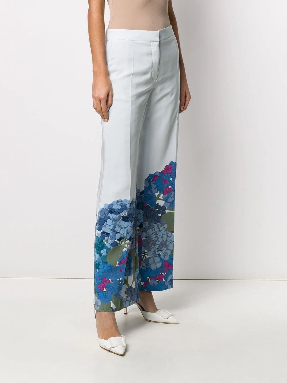 Valentino Valentino Macro Ortensia Printer Flared Pants | Grailed
