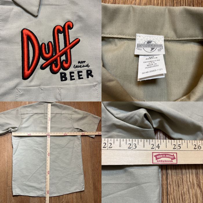 Vintage Universal Studios Duff Beer Quality Control Button Up Shirt ...