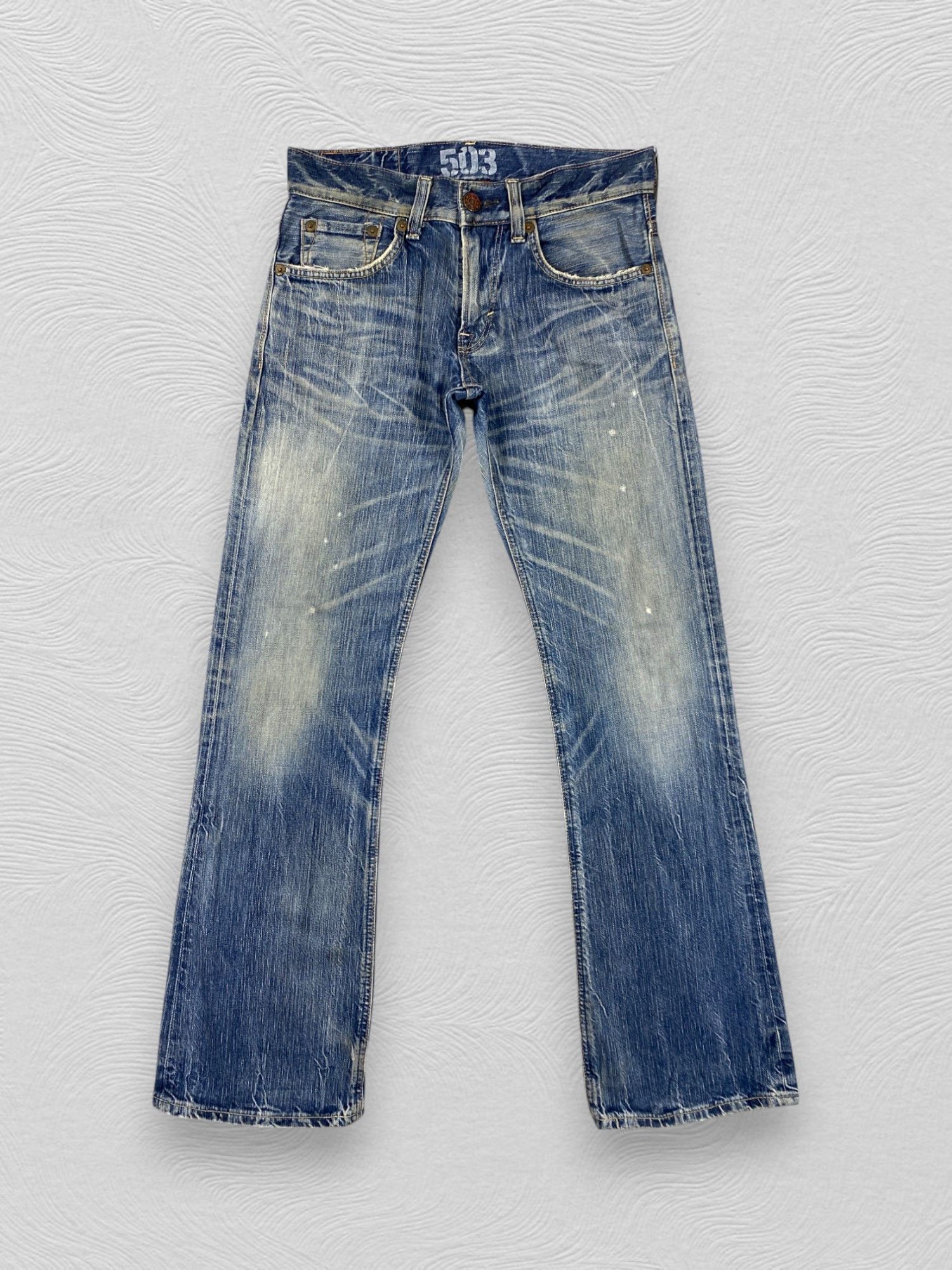 Edwin × Vintage Distressed Blue Trip Edwin 503 Jeans 32x31.5 Denim ...