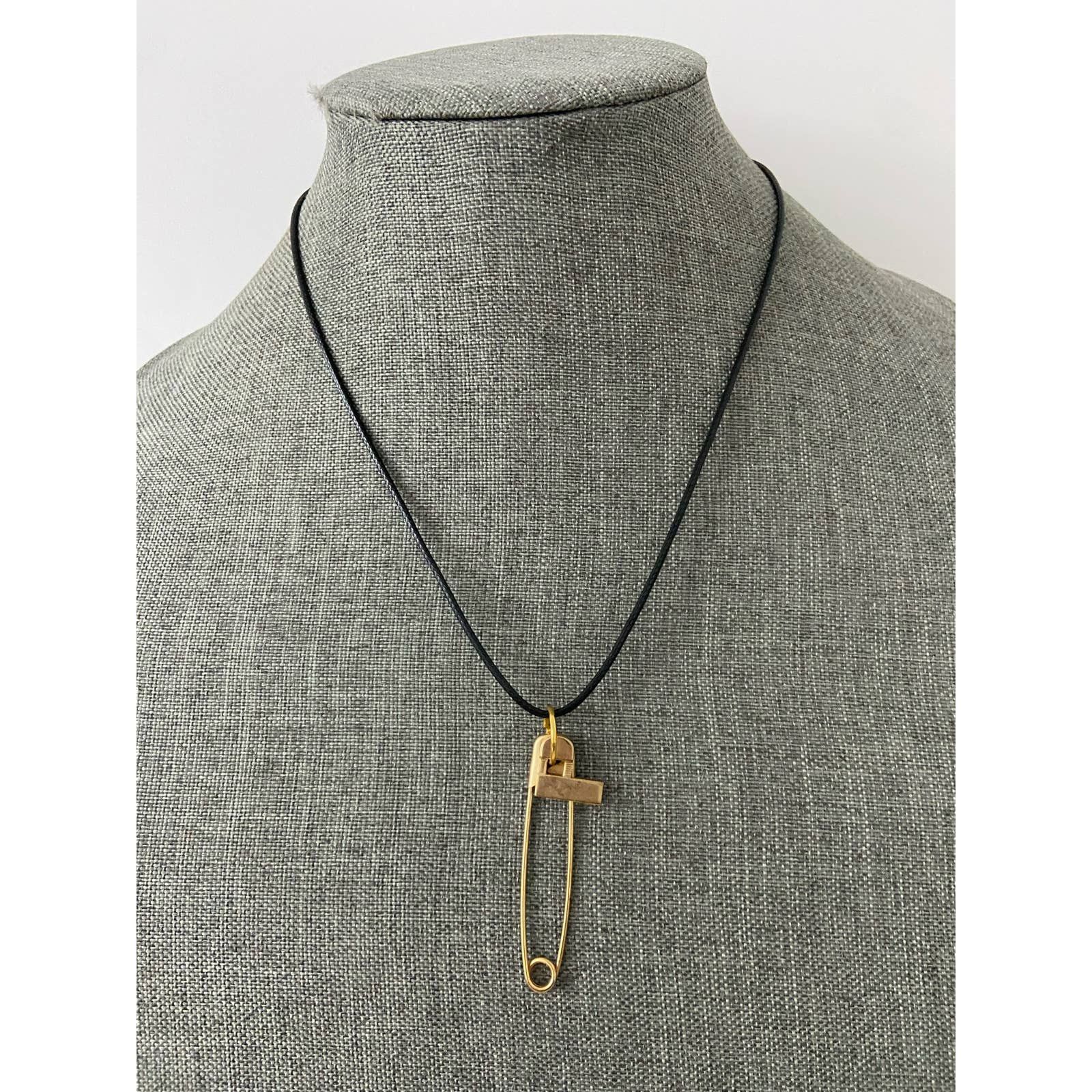 Generic Upcycled safety pin necklace | Grailed