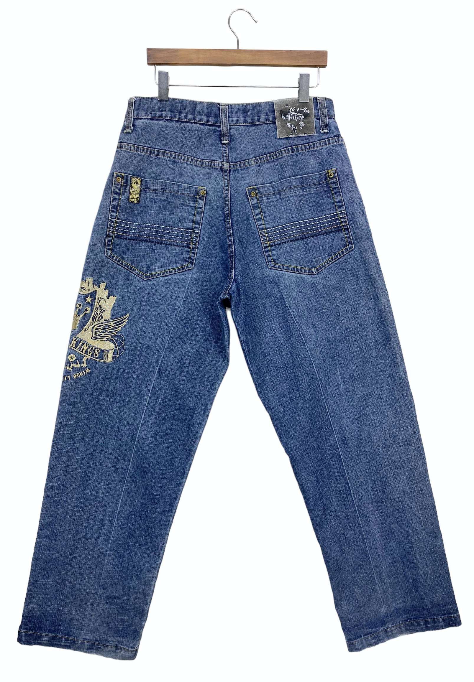 Southpole Southpole Jeans King of King Embroided Baggy Jeans | Grailed