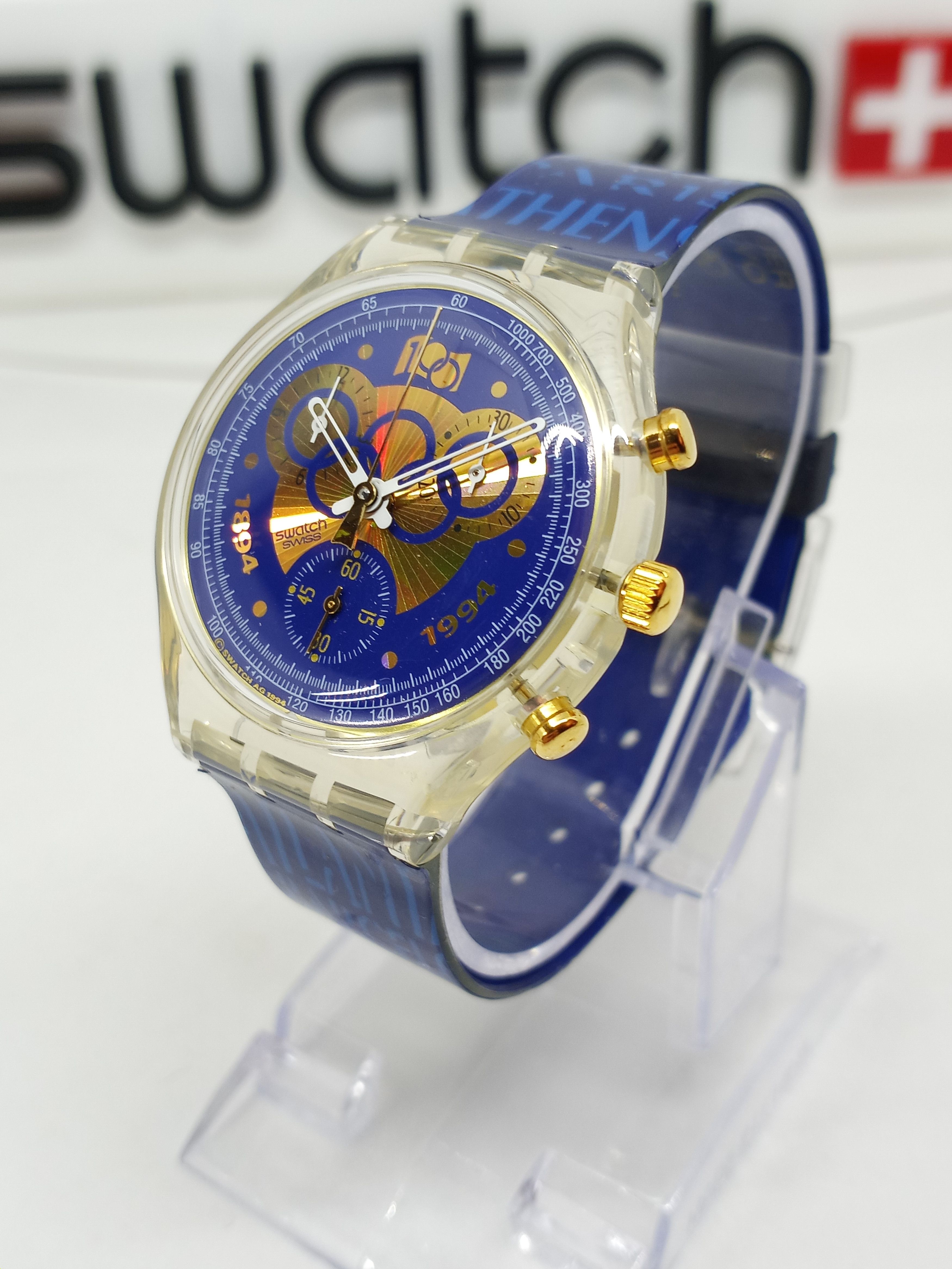 Swatch VINTAGE 1994 Swatch Chrono SCZ101 "IOC 100 Years" 37mm Watch ...