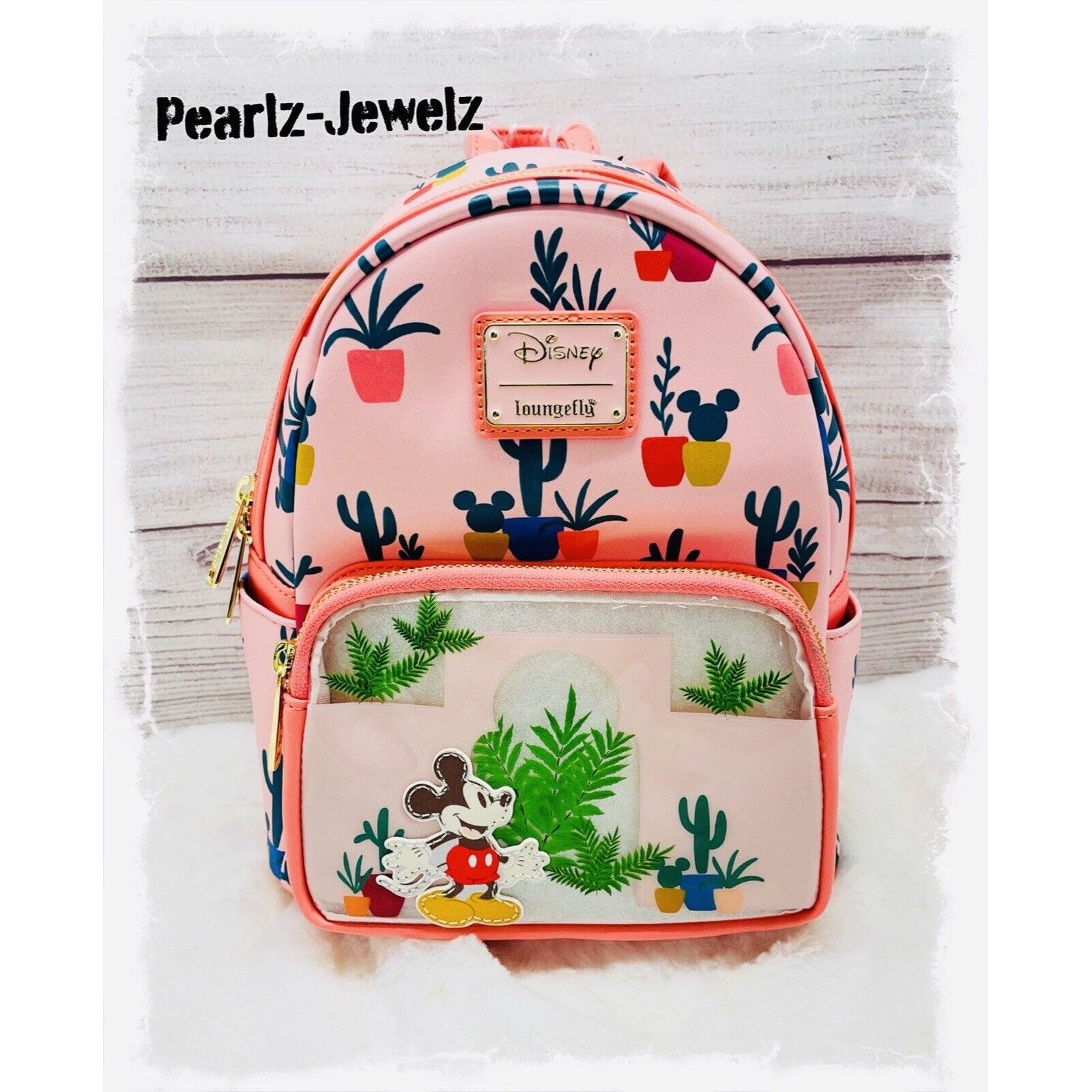 Disney Loungefly Mickey Mouse Southwestern Pink Cactus Backpack Box ...