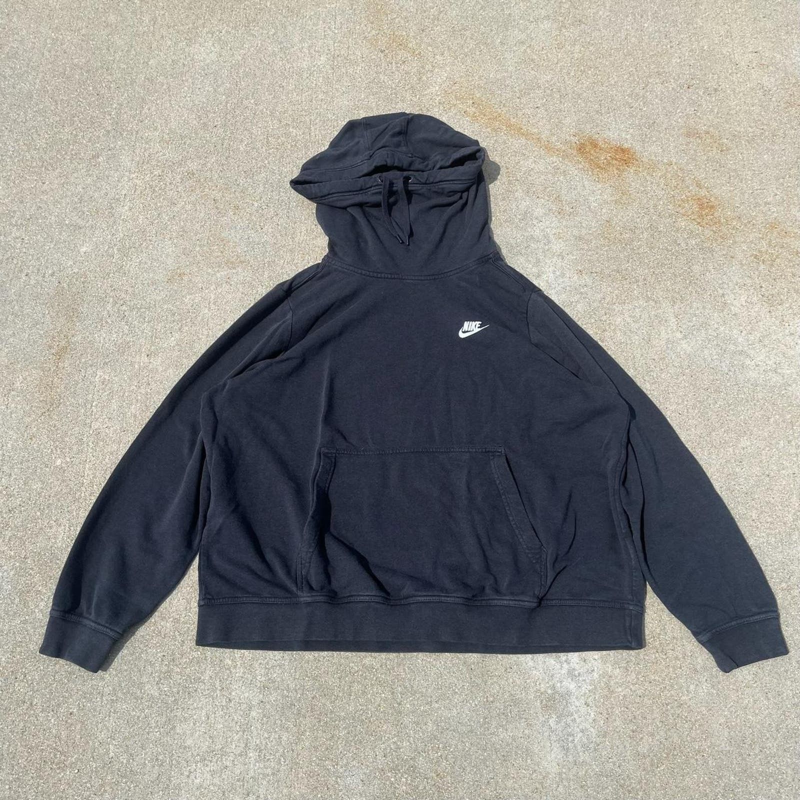 Nike vintage 2000s baggy boxy black nike tech hoodie | Grailed