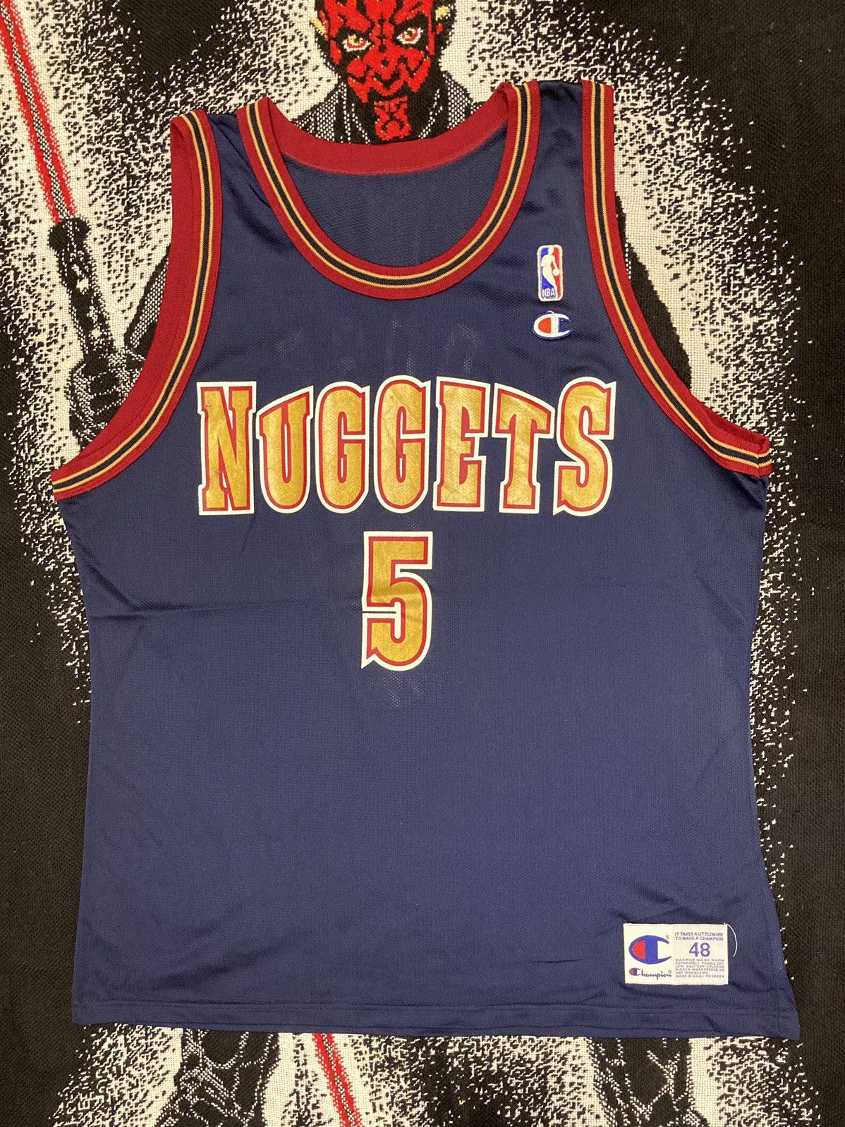 Vintage Vintage 90’s Denver Nuggets Jalen Rose NBA Jersey Champion ...