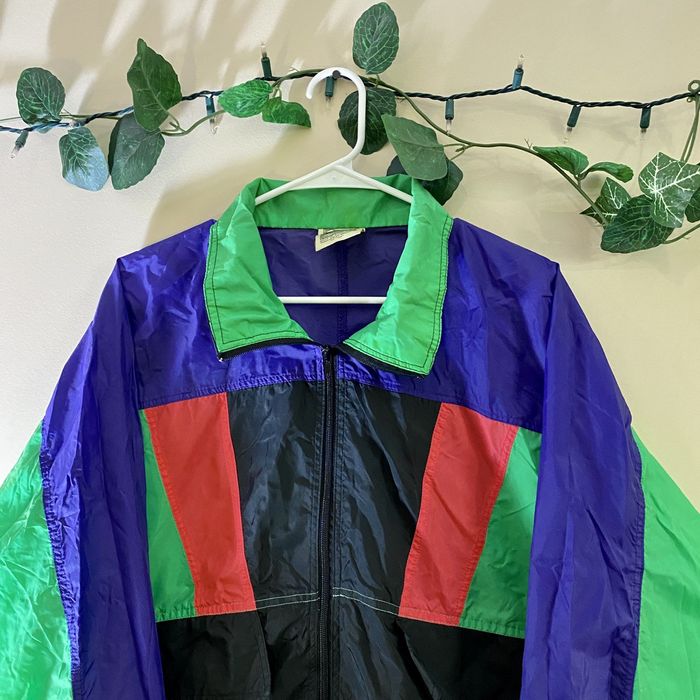 Vintage Vintage 90s Color Block Windbreaker Jacket | Grailed