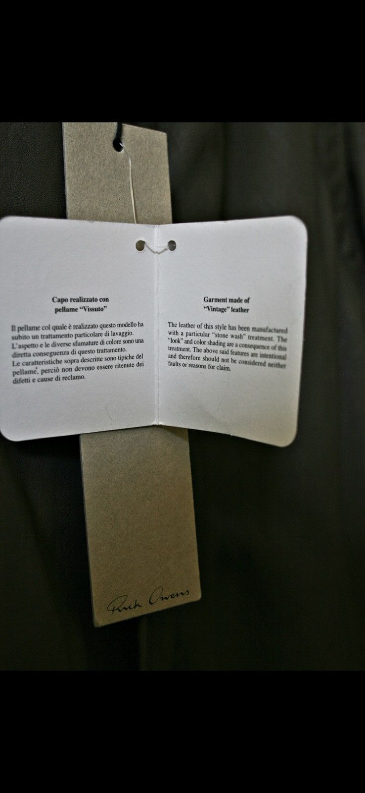 Rick Owens RICK OWENS ARCHIVE F1 CREATCH BLISTERED LAMB PILOT JACKET ...