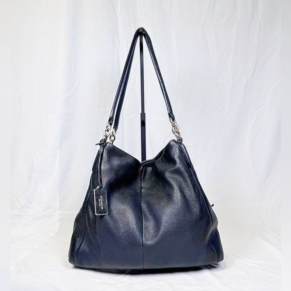 Coach Coach Madison Phoebe Black Pebbled Leather Shoulder Bag | Grailed
