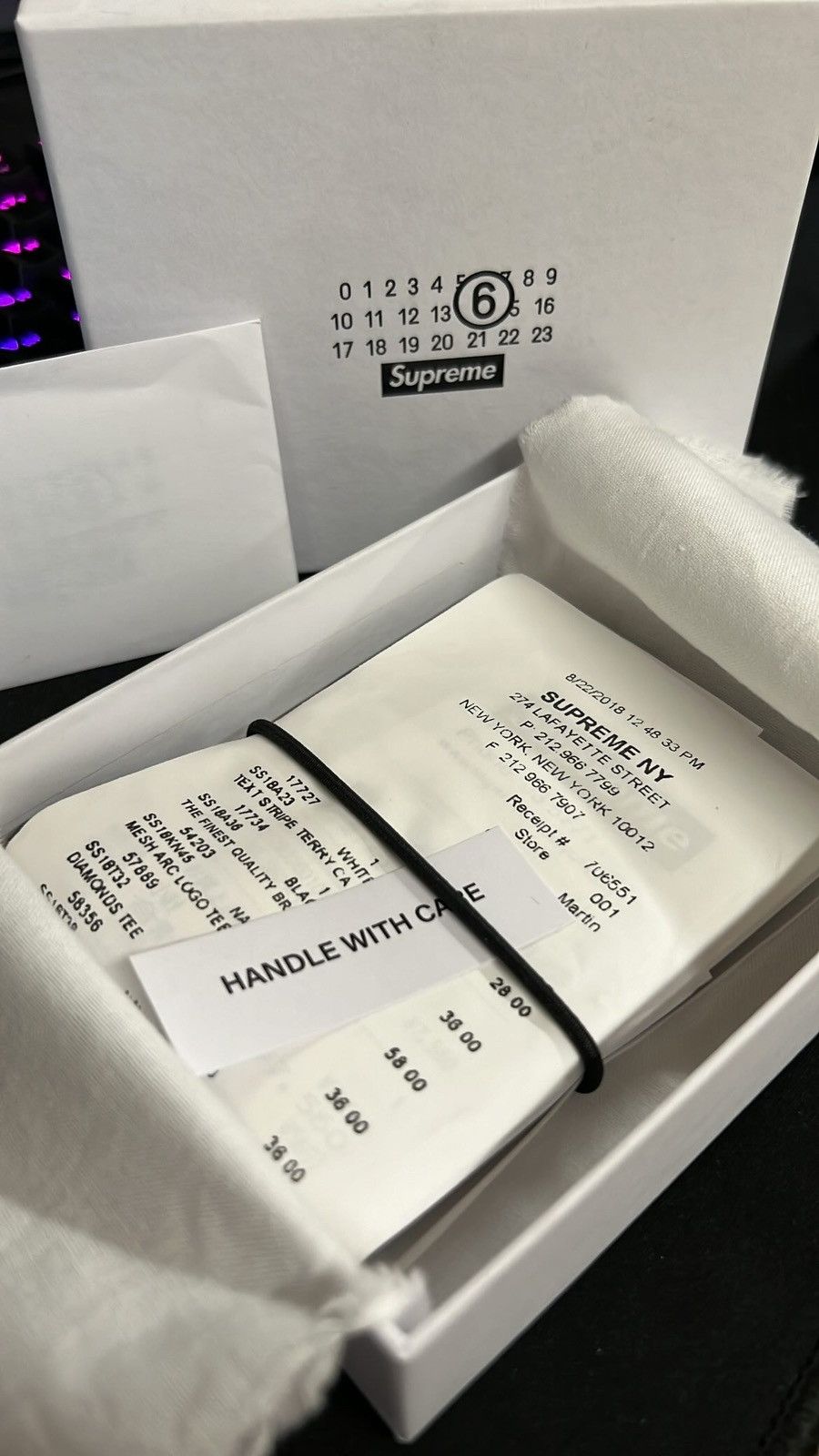 Maison Margiela × Supreme Supreme MM6 Maison Margiela Receipt Wallet ...