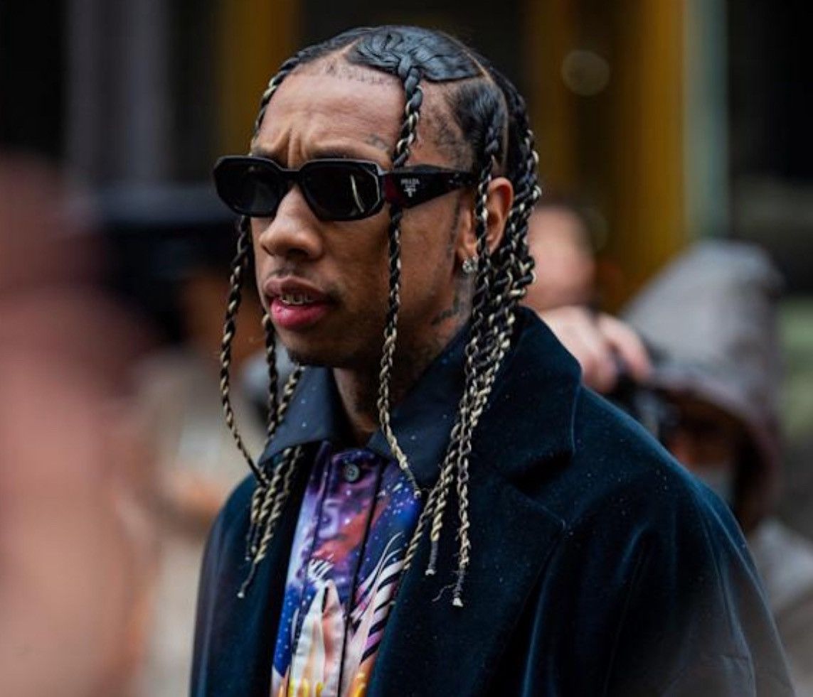 Prada × Streetwear × Vintage PRADA 2023 Runway Symbole Black Sunglasses ...