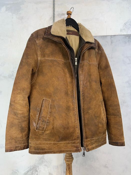 Vintage Vintage Angelo Litrico Leather Bomber Jacket Size S - M | Grailed