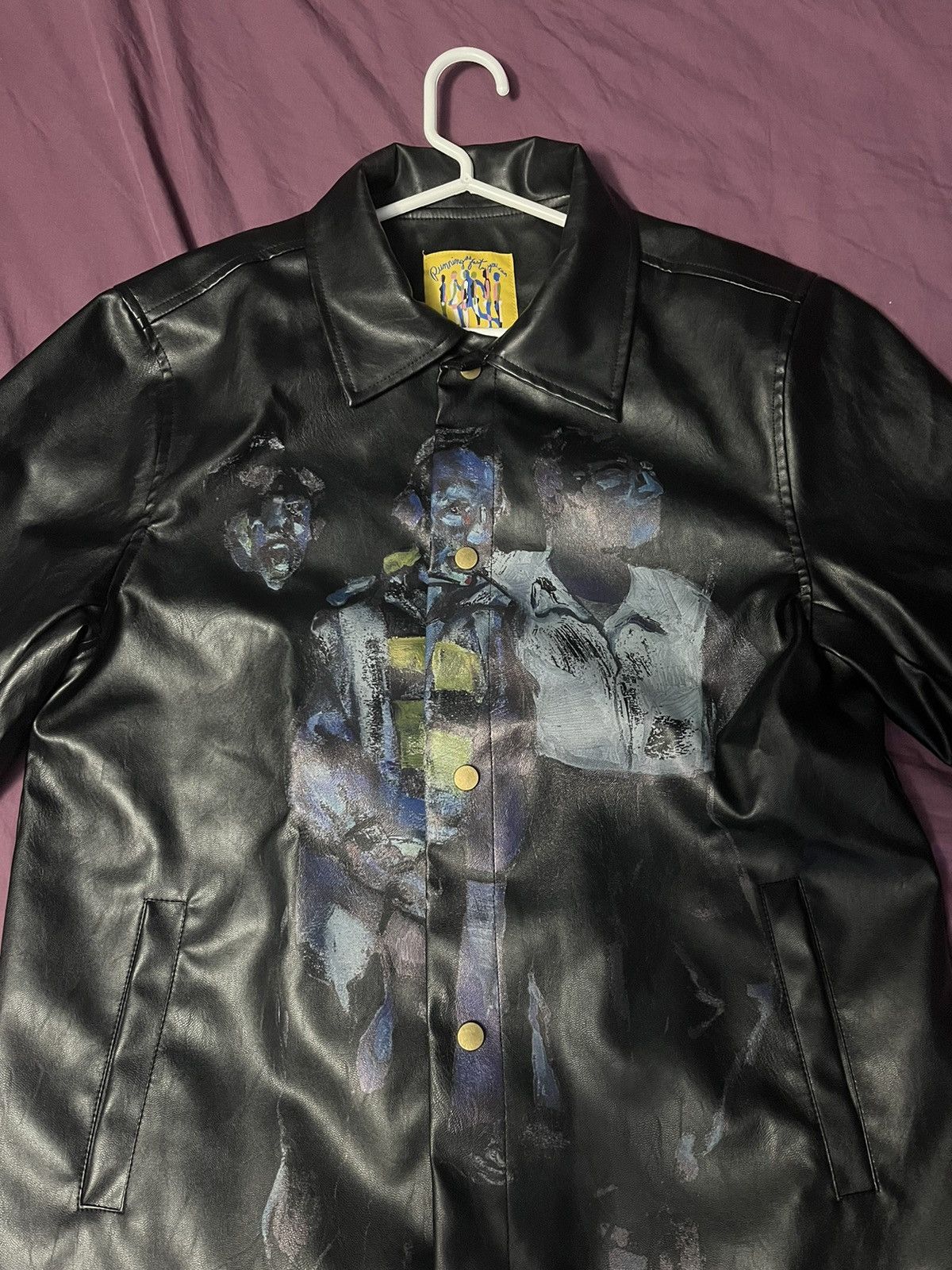 Kidsuper Studios KidSuper hooligans faux leather jacket | Grailed