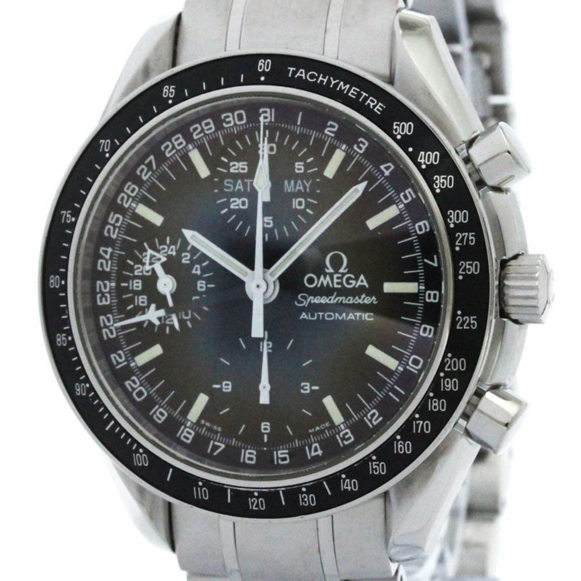 Omega Polished OMEGA Speedmaster Mark 40Steel Automatic Mens Watch 3520 ...