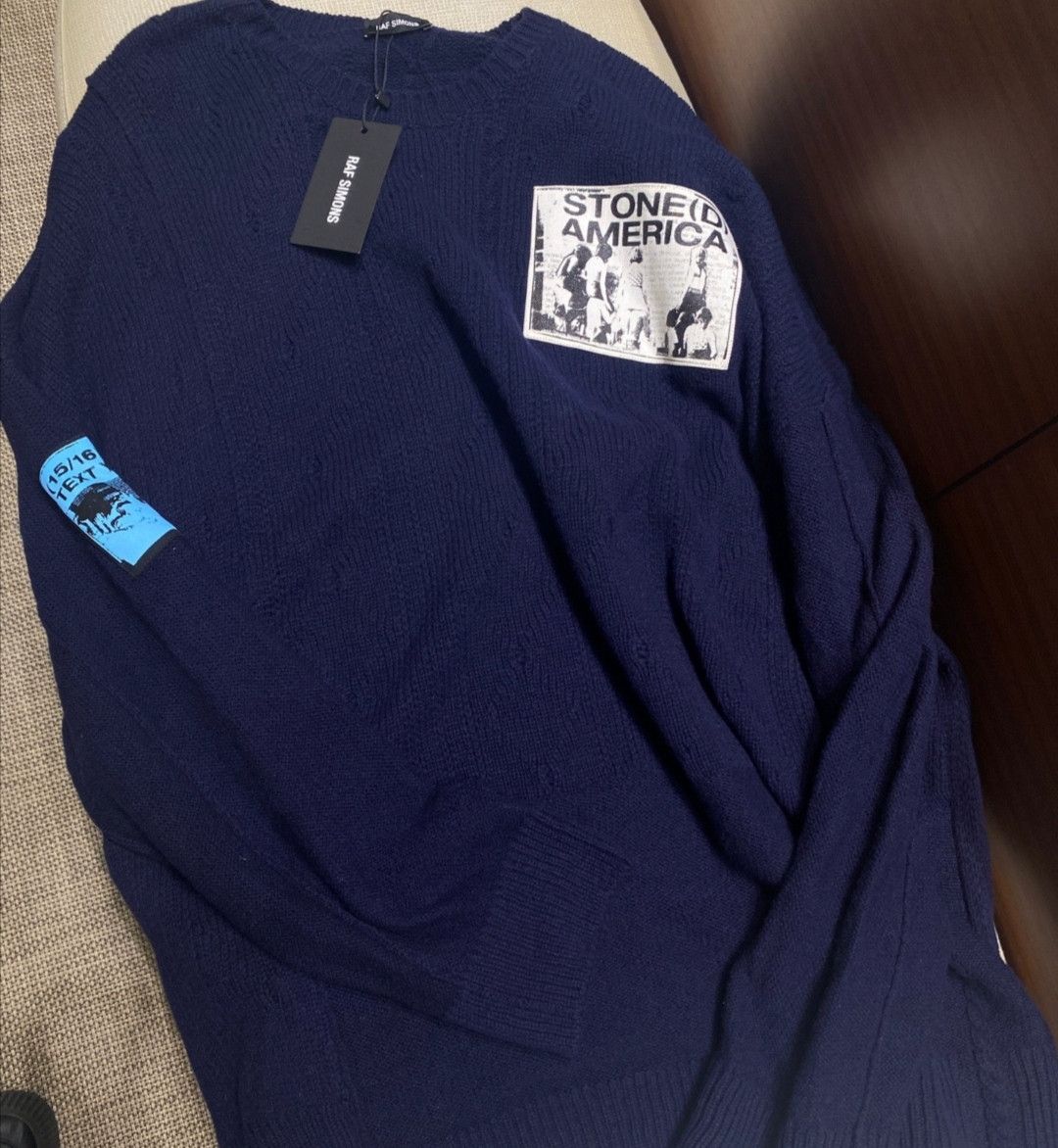 Raf Simons RAF Simons patch sweater | Grailed