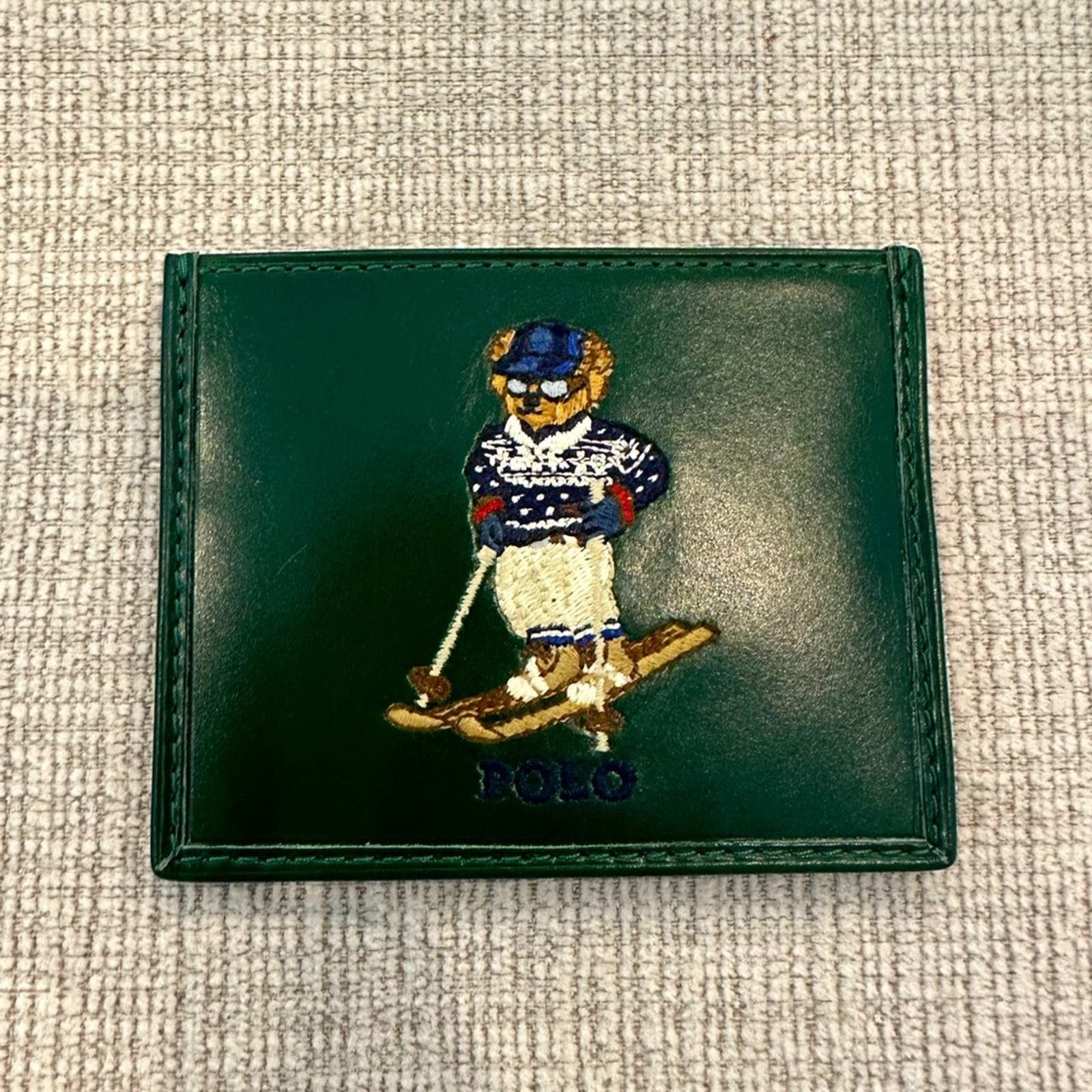 Ralph Lauren Ralph Lauren Bear card holder leather wallet card holder ...