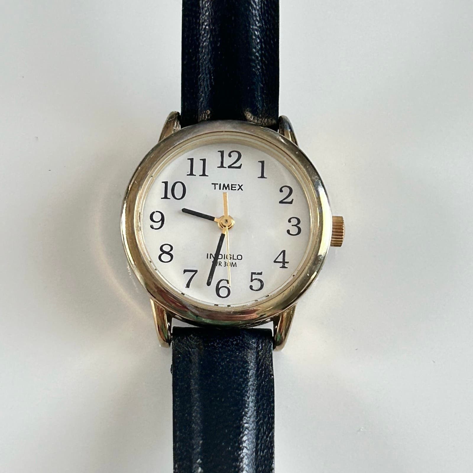 Timex Timex Indiglo 30M WR Black Leather Strap Women’s Watch | Grailed