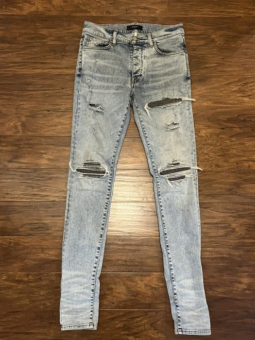Amiri Amiri Mx1 Light blue with Iridescent Patches | Grailed