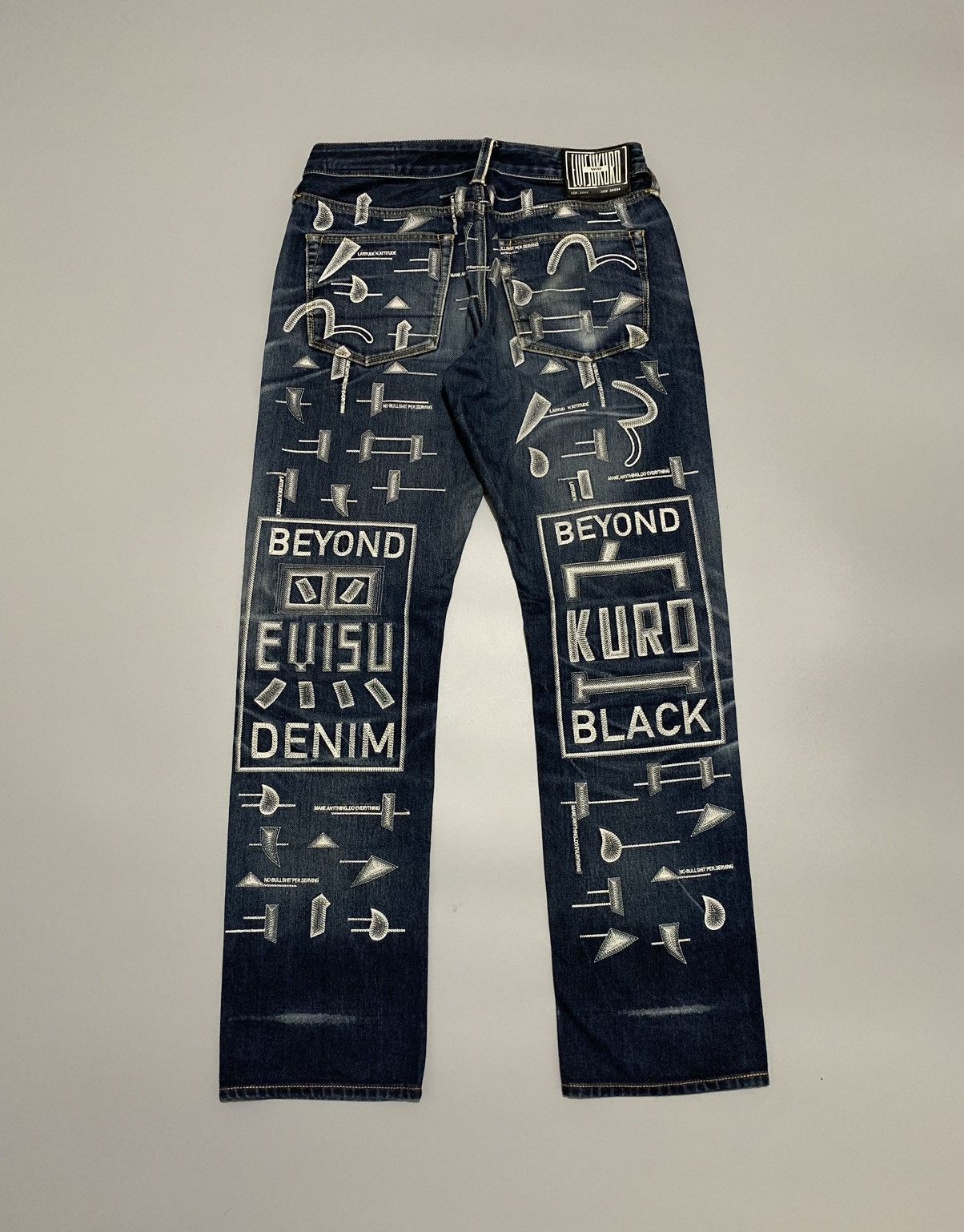 Evisu Evisukuro- 2008- All-over Back Embroidery Selvedge Denim | Grailed