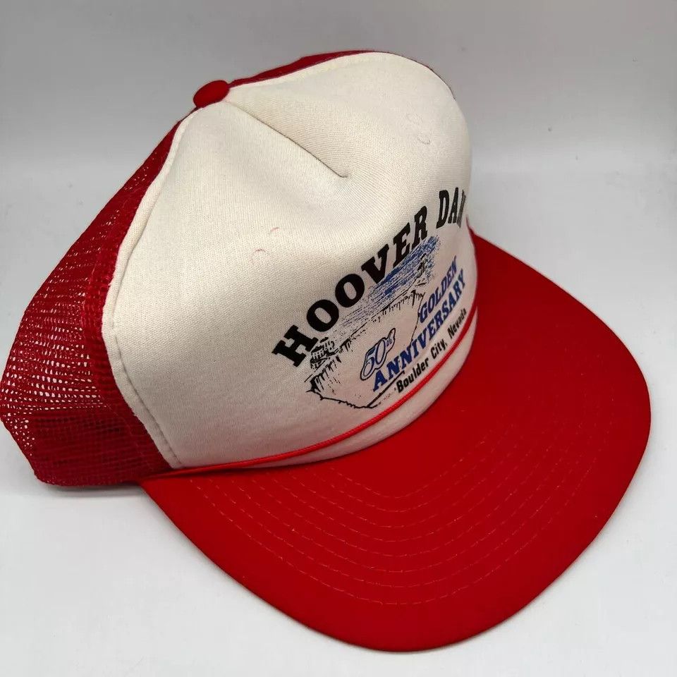 Vintage Hoover Dam 50th Golden Anniversary Trucker Hat Snapback Cap ...