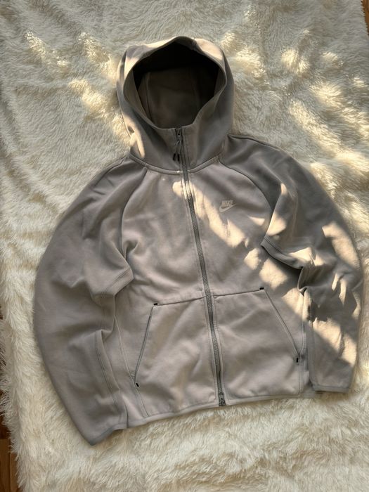 Nike NIKE TECH FLEECE VINTAGE BASIC LOGO OVERSIZE BOXY ZIP HOODIE | Grailed