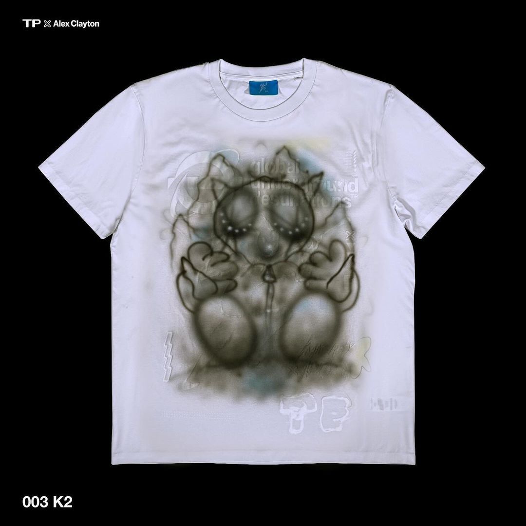 Custom Alex Clayton x TranceParty Evian Christ K2 Tee 1/1 ART PIECE ...