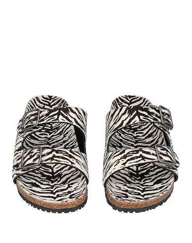 Saint Laurent Paris o1s1wg110724 Jimmy Flat Sandals Tiger Print Effect ...