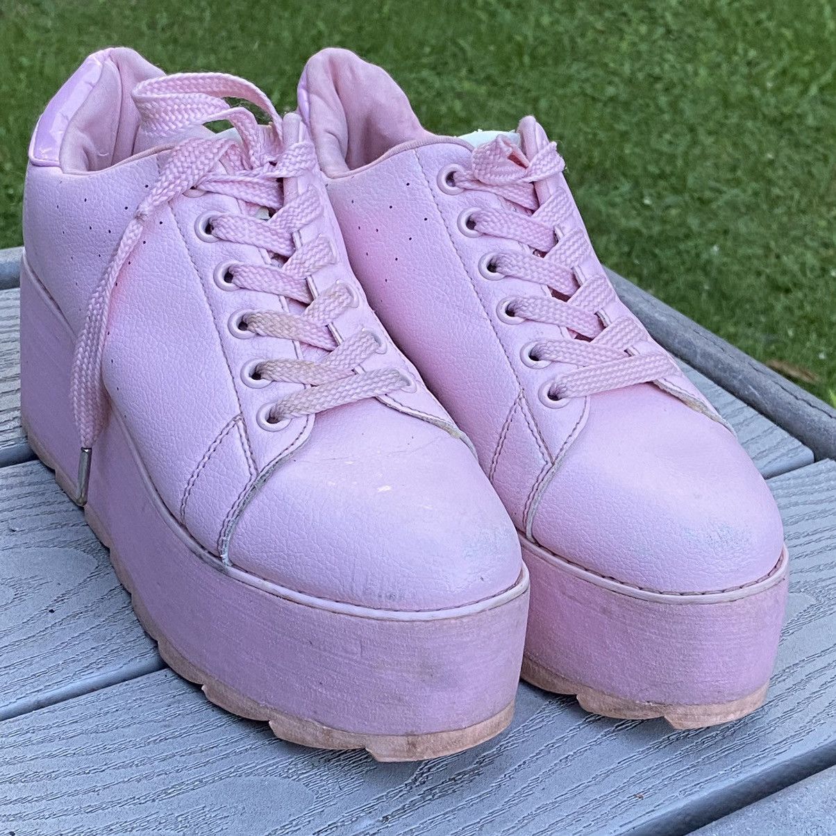 Designer YRU Size 9 LaLa Pastel Pink Platform Sneakers Shoes | Grailed