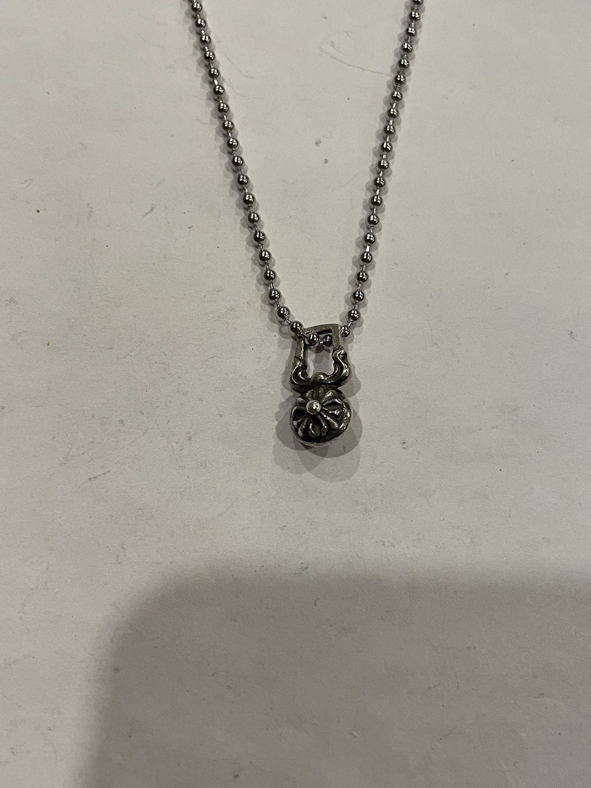 Chrome Hearts RARE Chrome Hearts Cross Ball Zipper Pendant Chain ...