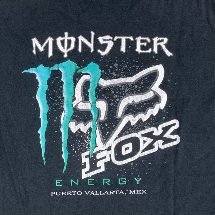 Vintage Vintage Monster x Fox Racing logo tee y2k skate mexico | Grailed