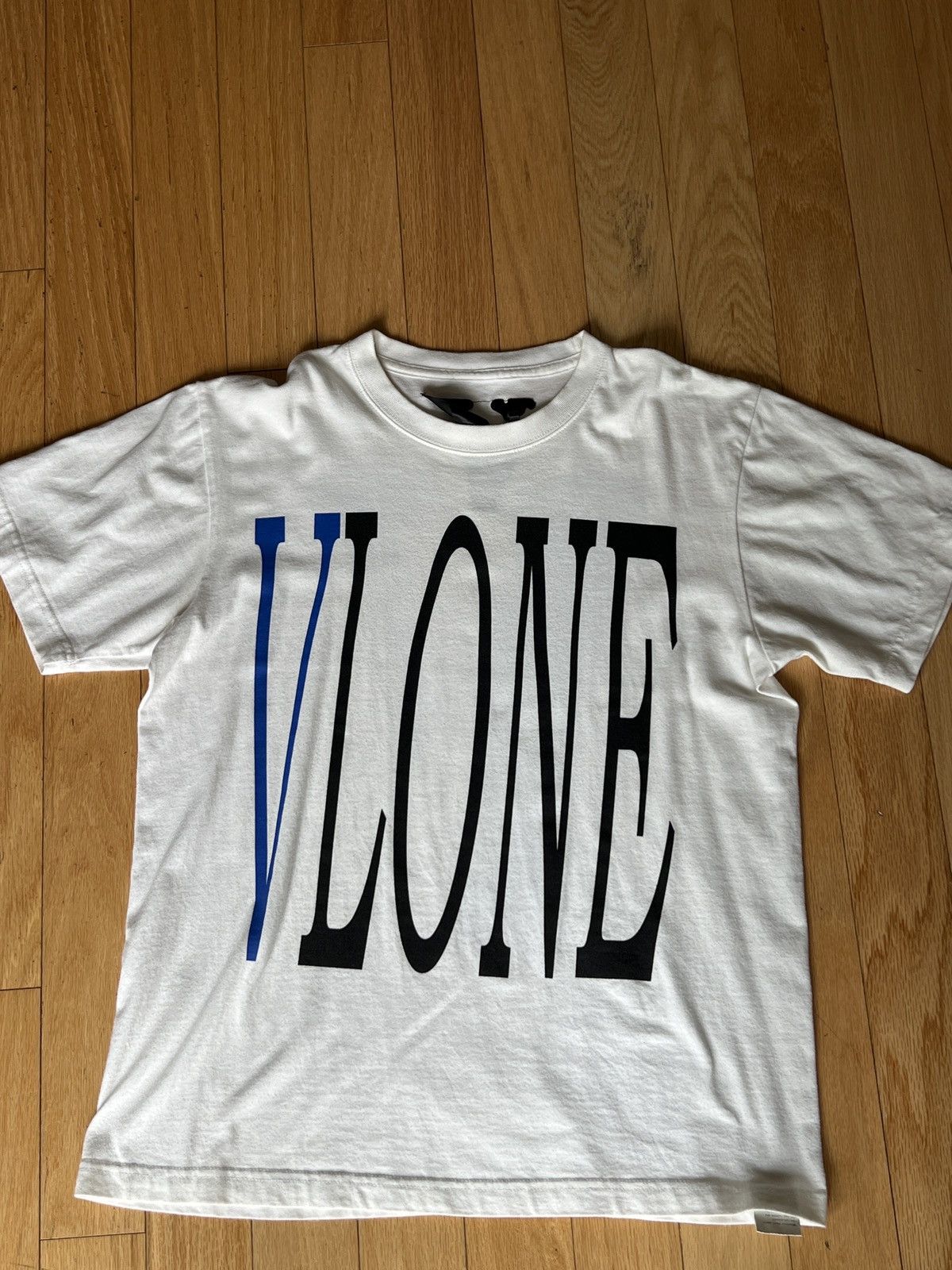 Vlone Vlone Blue Big Letter tee | Grailed