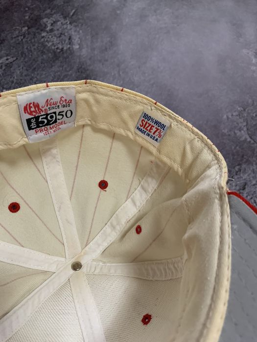 Vintage Cincinnati Reds Vintage 90s New Era Pinstripe Fitted Hat | Grailed