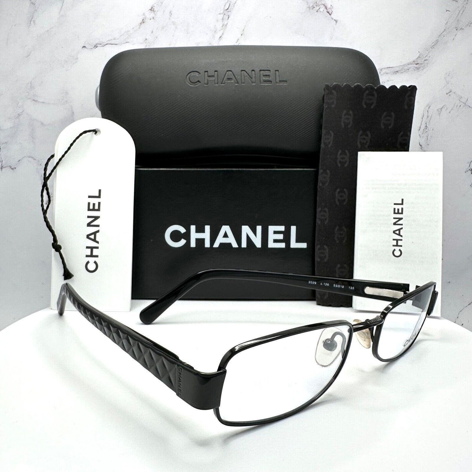 Chanel CHANEL Glasses Frames Black Metal Quilted Engraved Logo | Grailed
