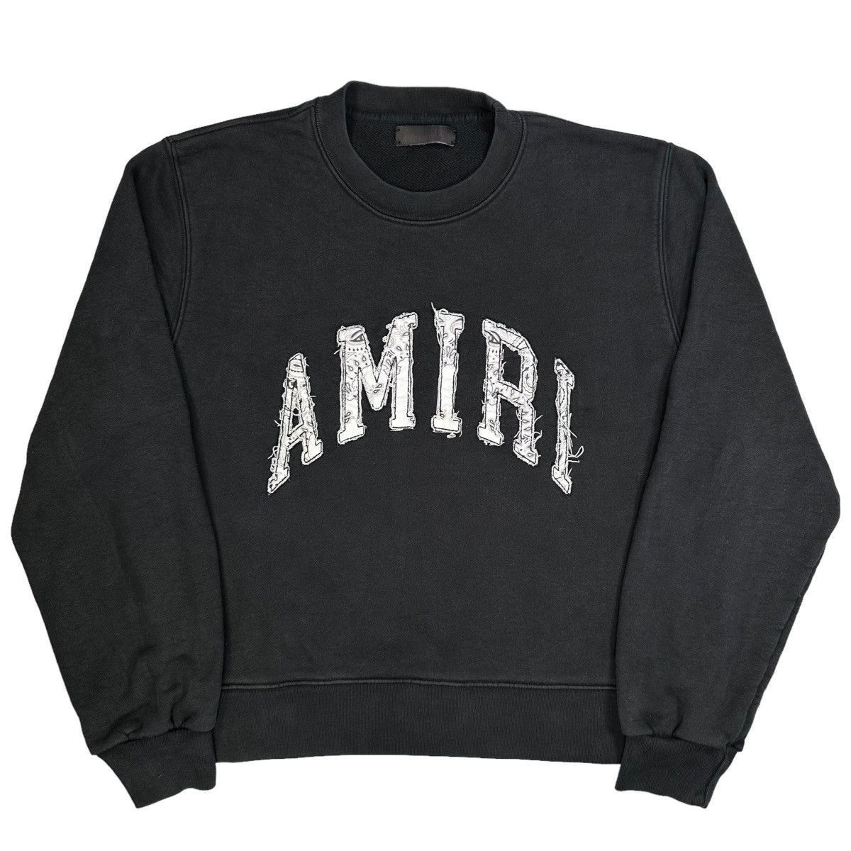 Amiri Amiri Size L Sweatshirt Bandana Logo Black Crewneck Pullover ...