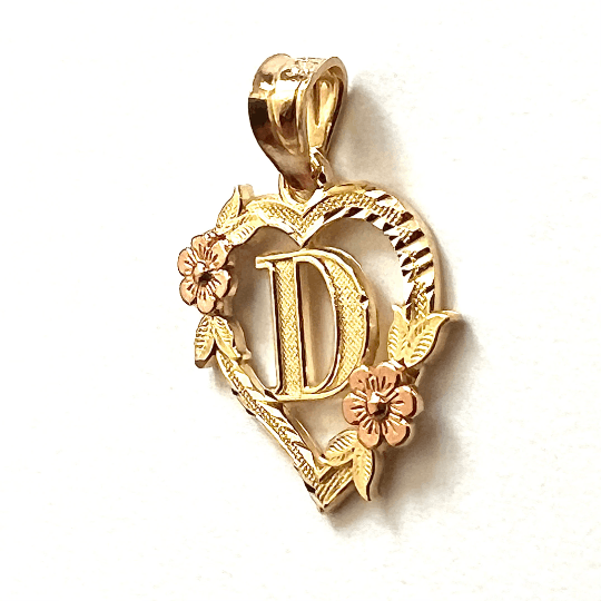 Other 14k solid gold Initial D heart Charm | letter D Charm | | Grailed