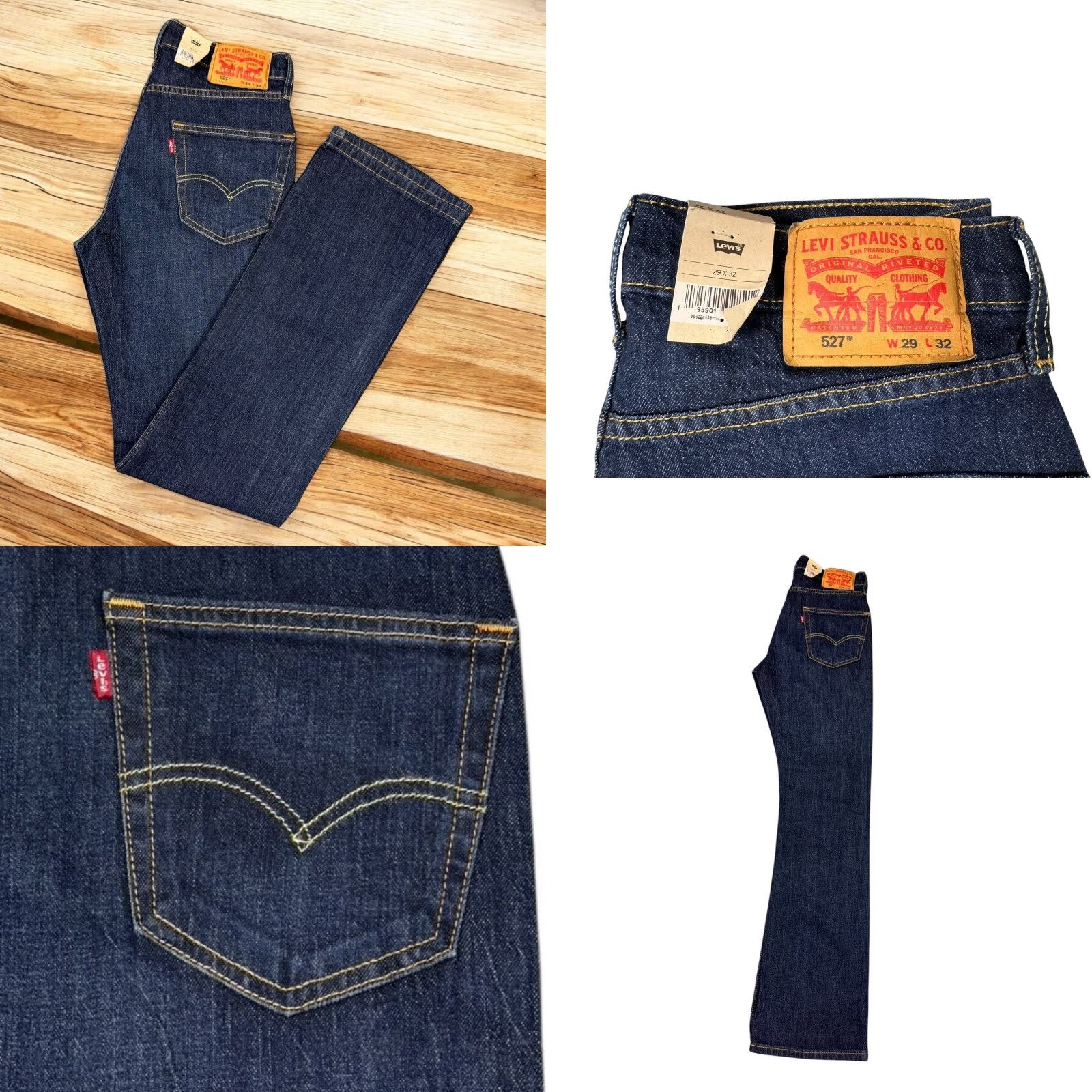 Levi's Levis Mens Jeans 29x32 Extra Large Slim Bootcut Stretch Dark ...