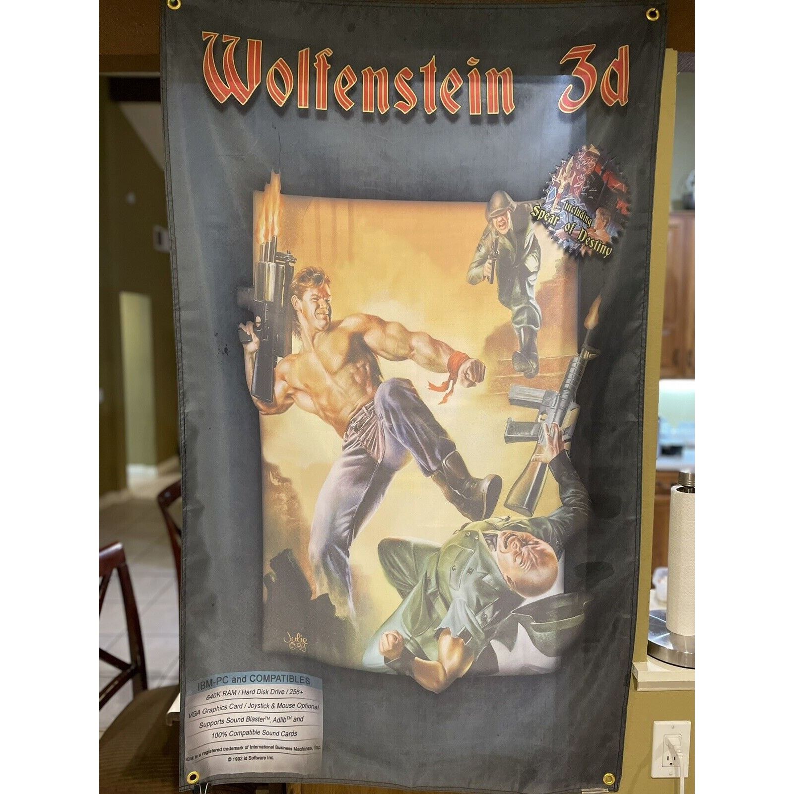 Other Wolfenstein 3D 5ft Flag PC 1990 id Software Banner Poster | Grailed