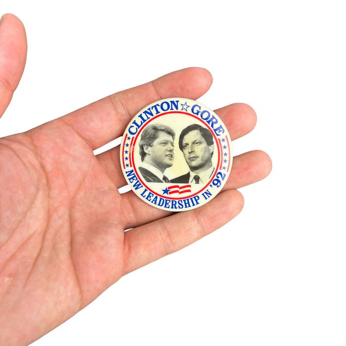Vintage Vintage 1992 Clinton Gore Button Pin NEW LEADERSHIP | Grailed