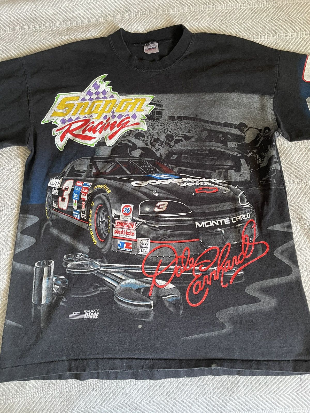 NASCAR × Vintage Vintage Nascar Dale Earnhardt All Over Print Single ...