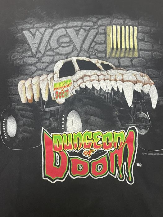 Vintage vintage rare 95 wcw Dungeon of Doom monster truck t | Grailed
