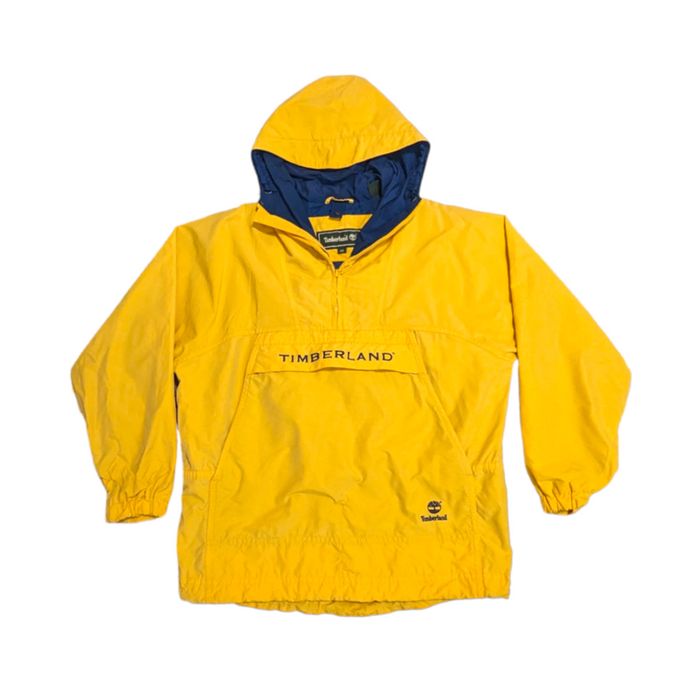 Timberland Y2K Timberland Anorak Pullover Coat Yellow Navy Blue Jacket ...