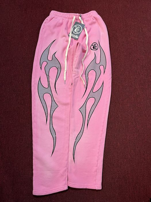 HELLSTAR Hellstar Studios Flame Sweatpants Pink | Grailed