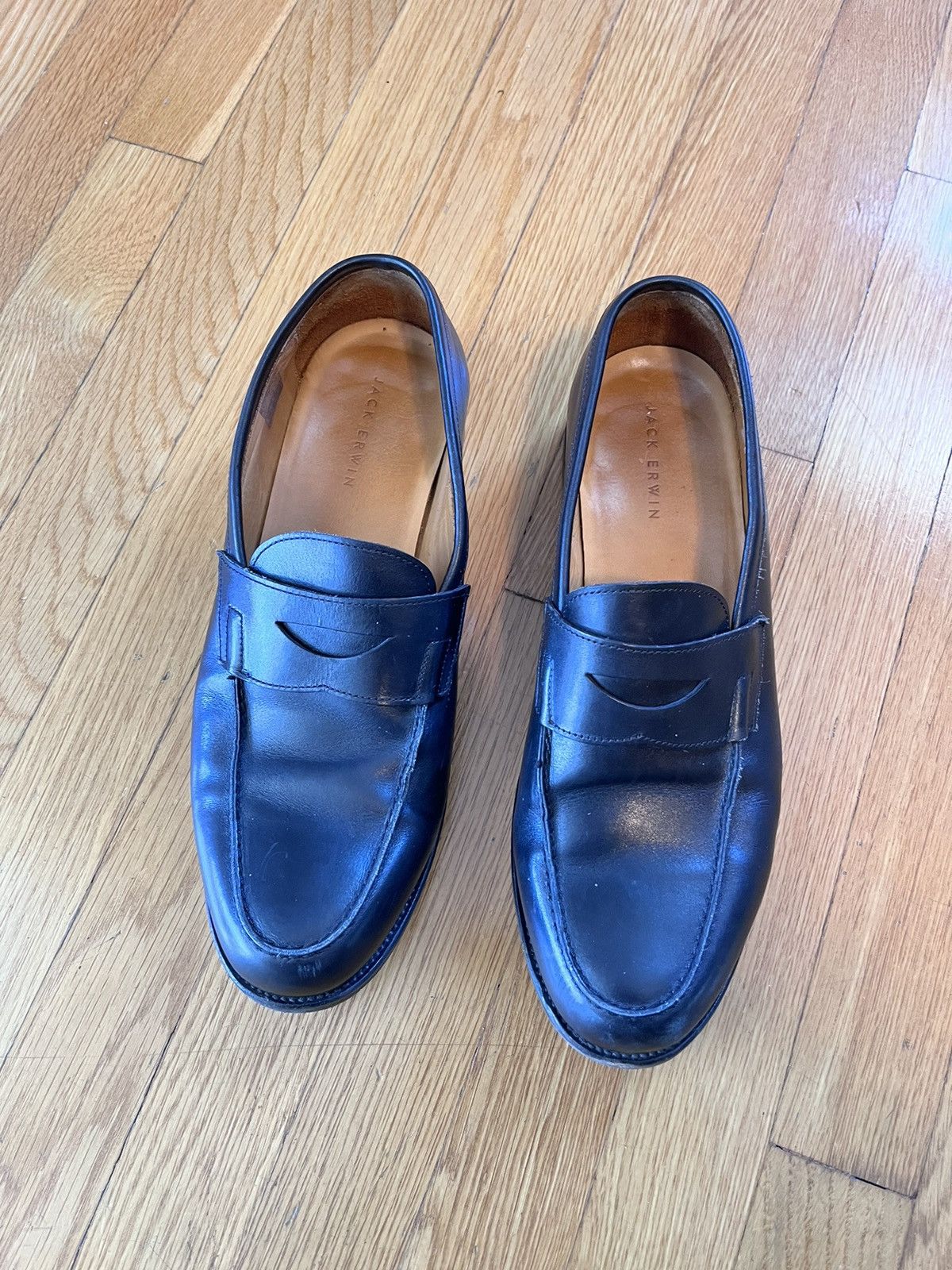 Jack Erwin Jack Erwin classic black penny loafers | Grailed