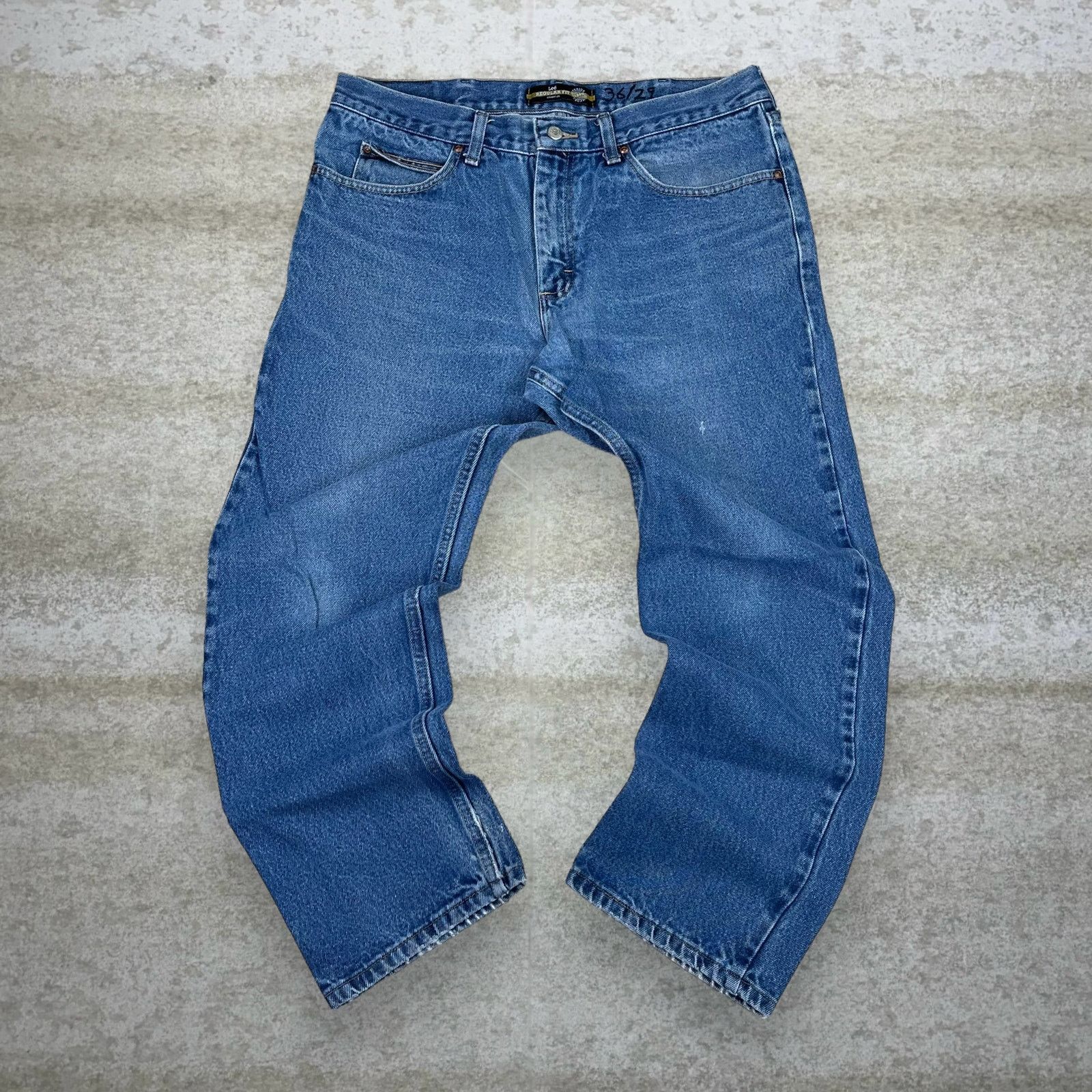 Vintage Crazy Lee Jeans Straight Fit Medium Wash | Grailed